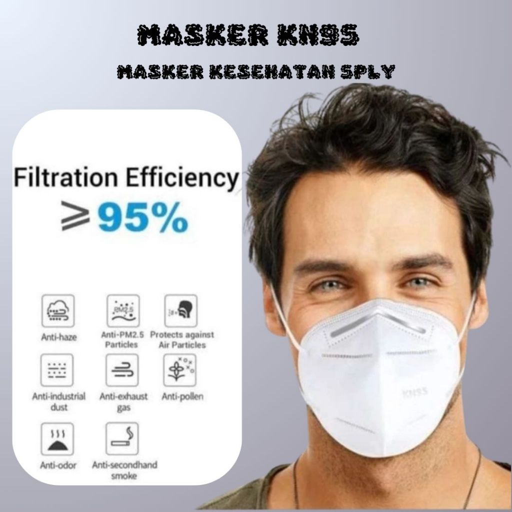 Jual Masker KN95 Kesehatan 5ply BFE 95% | Shopee Indonesia