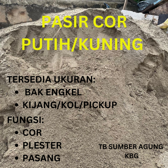 Jual Pasir Cor Cuci Jawilan Kuning Putih 1 Engkel / 1 Pickup (kijang ...