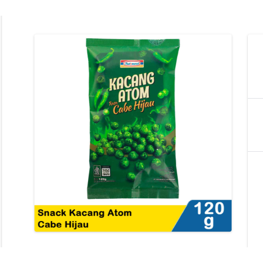 Jual indomaret snack kacang atom cabe hijau 120g | Shopee Indonesia