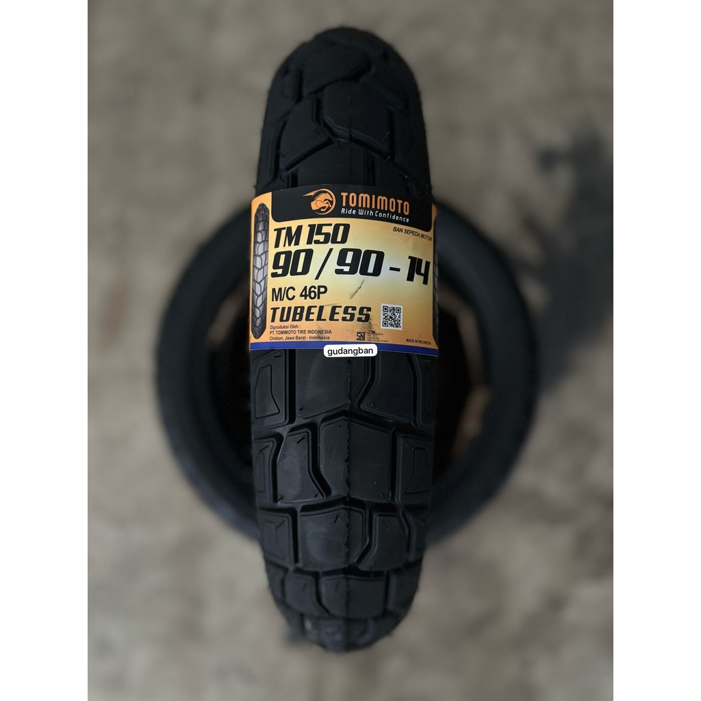 Jual ( TM150 ) 90 / 90 - 14 TOMIMOTO BAN DUAL PURPOSE SEMI TRAIL WET ...