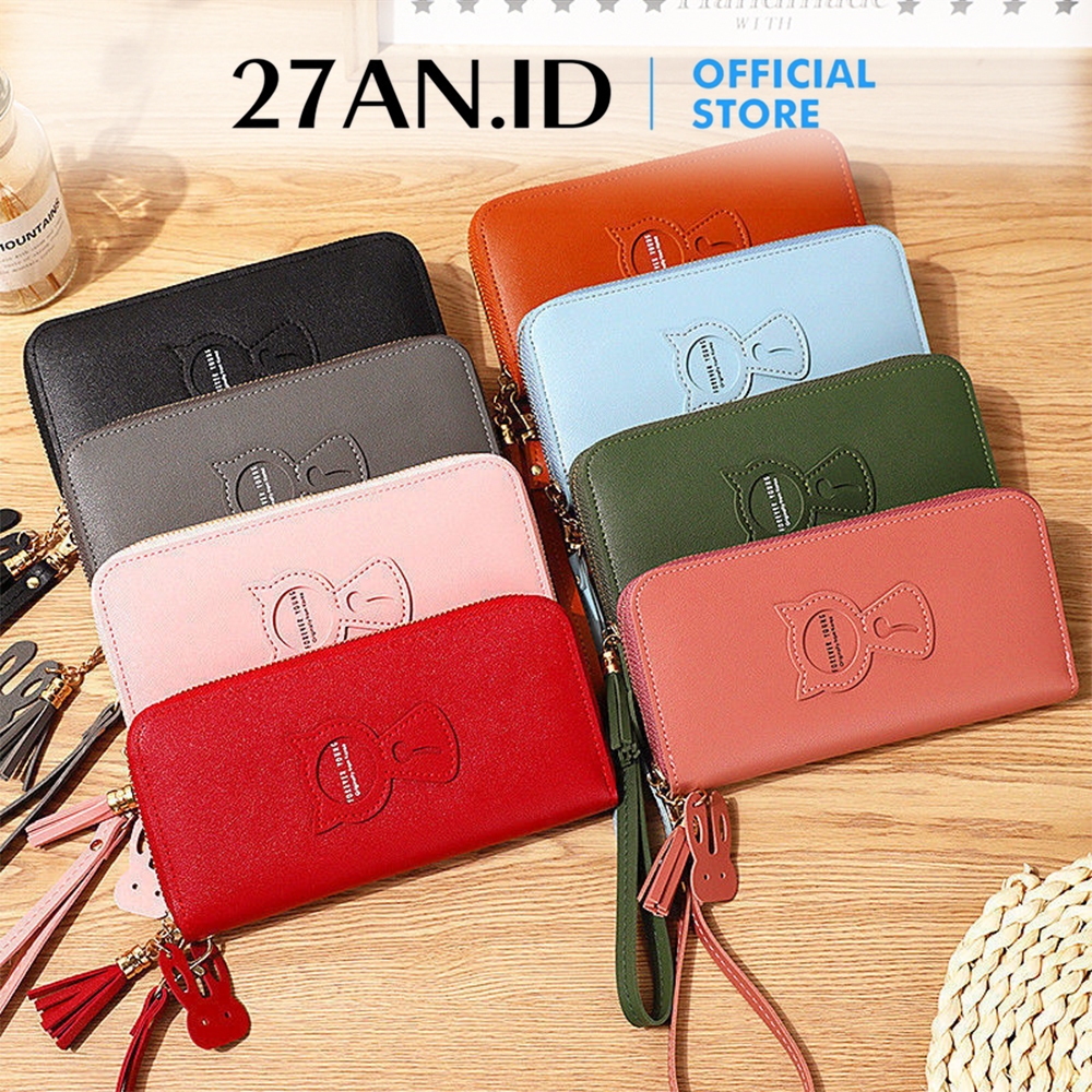 Jual (27AN.ID) COD Dompet Wanita D61 Dompet Panjang Wanita dompet murah real pic | Shopee Indonesia