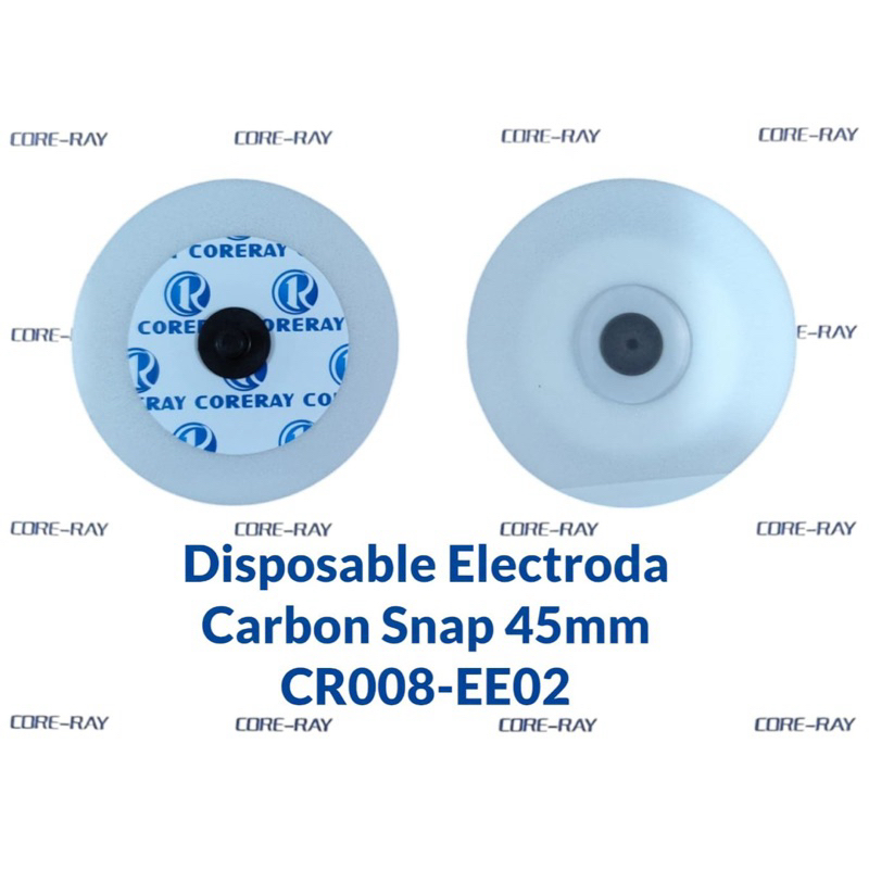 Jual ecg electrode / ekg elektroda Carbon Snap Core-Ray 45 mm, isi 1 ...