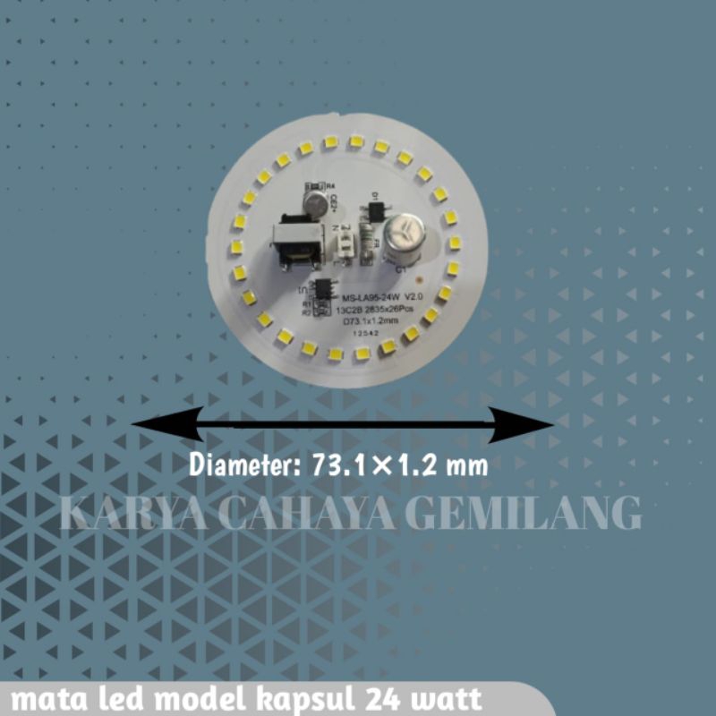 Jual DIY MATA LED MSL 24,30,40,50 WATT MODEL KAPSUL | Shopee Indonesia