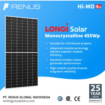 Jual LONGi 455 Wp Mono PERC Halfcut Solar Module / Panel Surya | Shopee ...