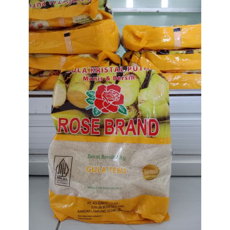 Jual 11 kg GULA ROSE BRAND KUNING KEMASAN 1KG | Shopee Indonesia