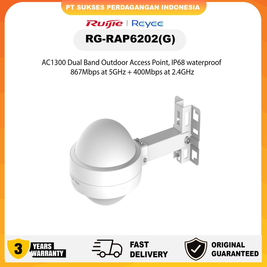 Jual RUIJIE Akses Poin Omni-direksional Outdoor Wi-Fi 5 AC1300 REYEE RG ...