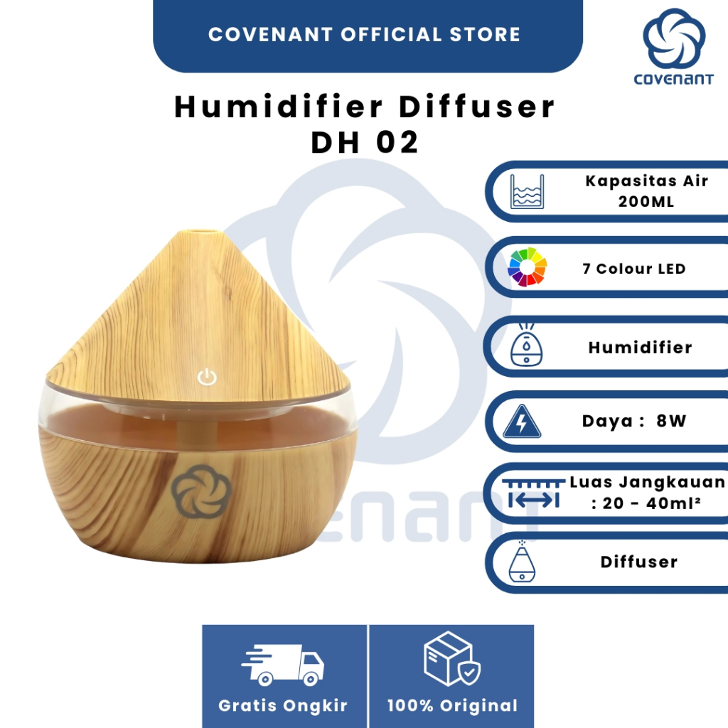 Jual Covenant Humdifier Diffuser 300ml DH02 Aroma Theraphy Essensial Oil | Shopee Indonesia