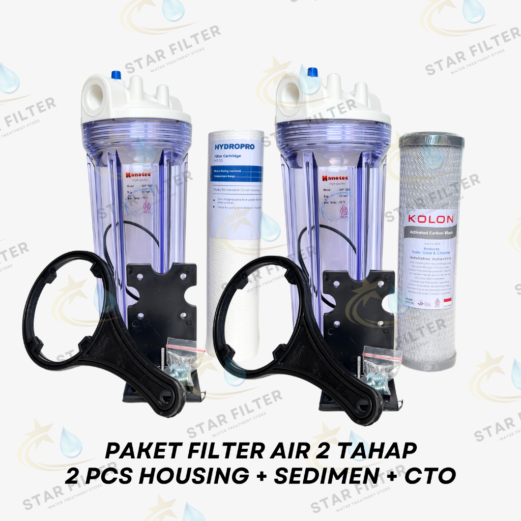 Jual Paket Filter Air 2 Tahap untuk Air Kotor dan Bau / Filter Air PAM ...
