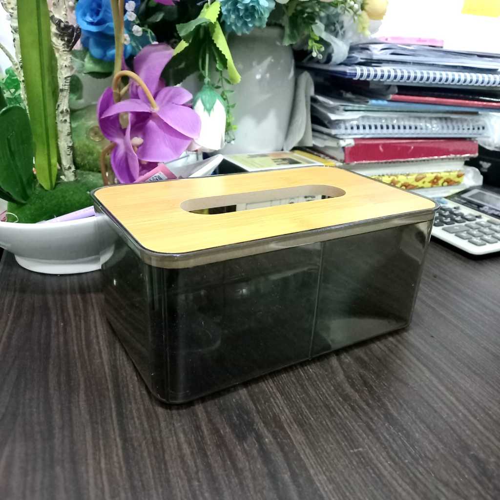 Jual Tissue Box Transparan Besar D34-4 JP | Kotak Tempat Penyimpanan ...
