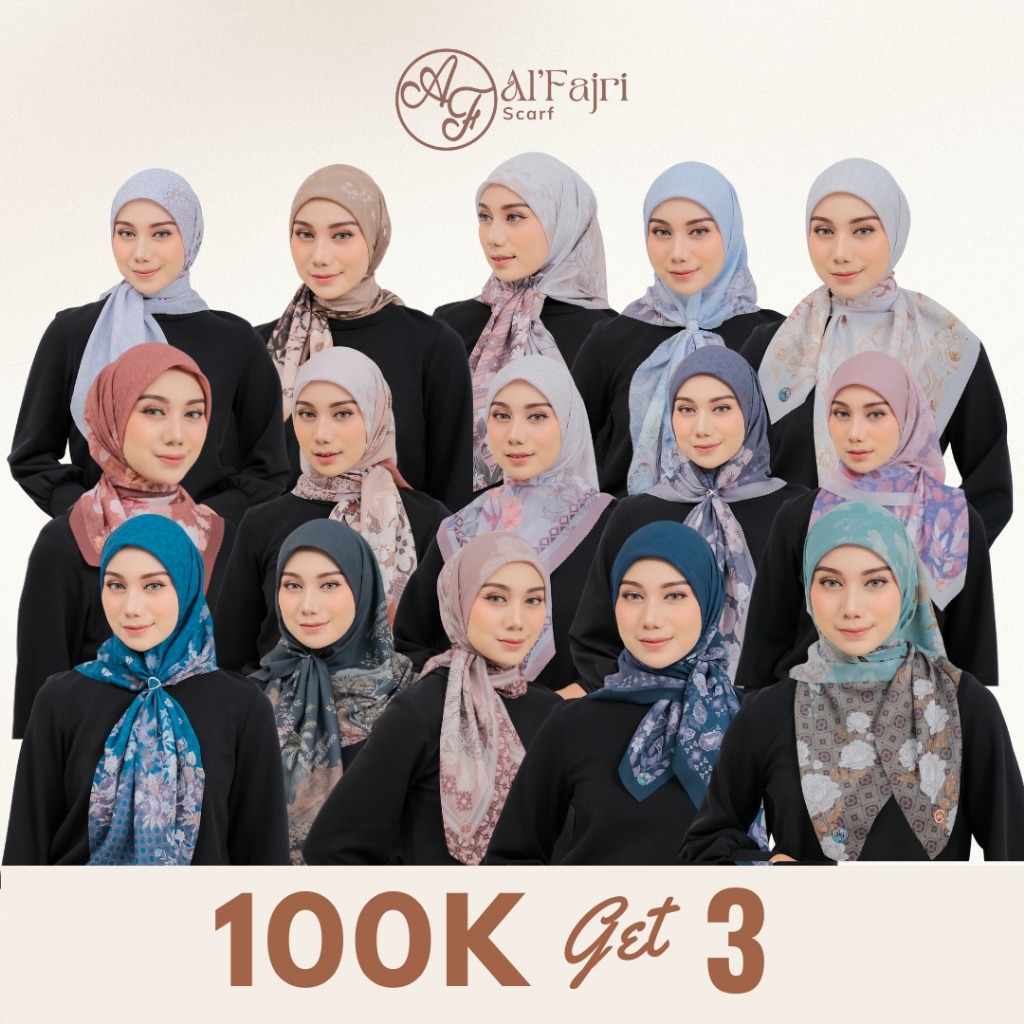 Jual Al Fajri Scarf - Hijab Segi Empat Ori Motif Digital Printing Size ...
