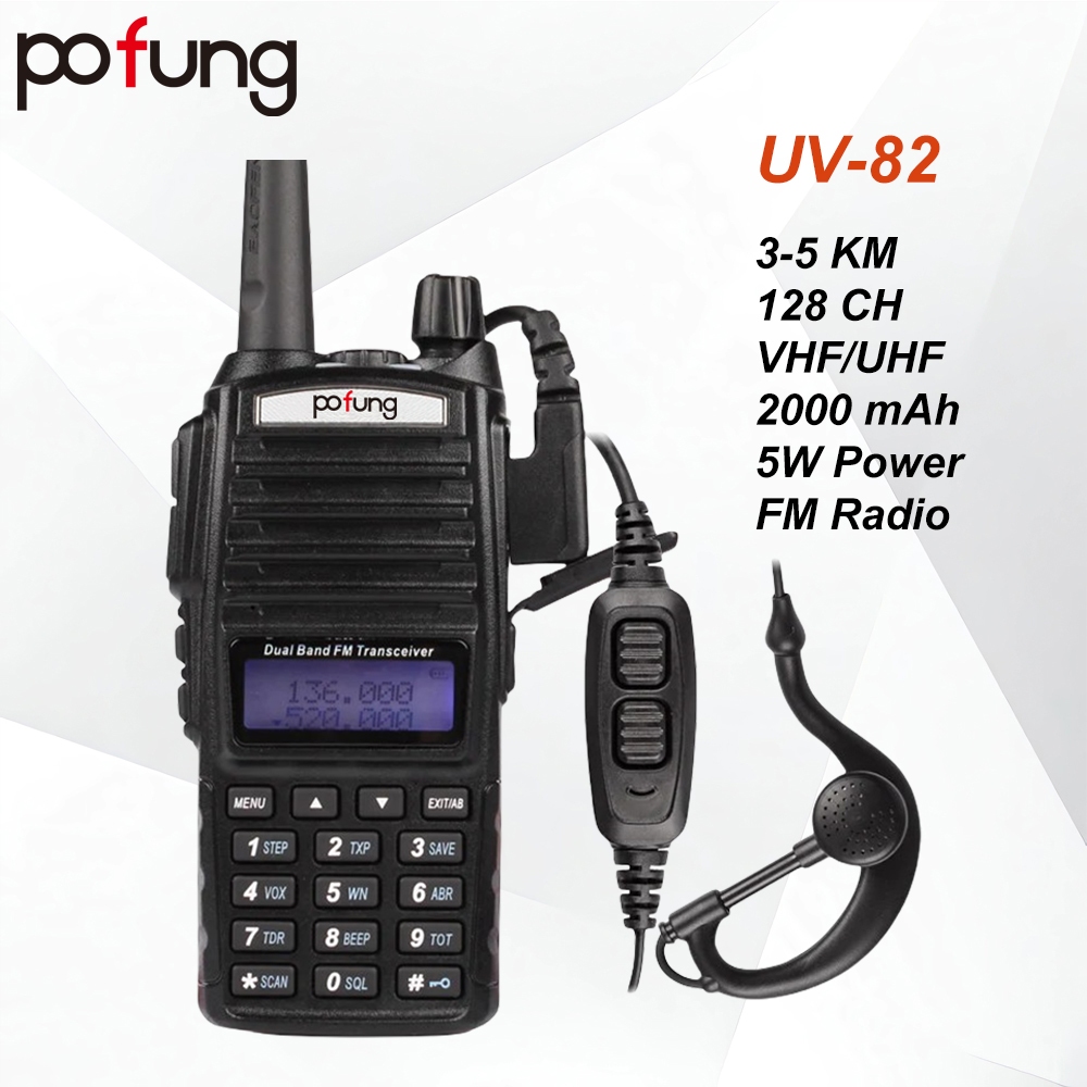 Jual HT POFUNG UV-82 Walkie Talkie Dual Band VHF/UHF Portable Two-way Radio | Shopee Indonesia