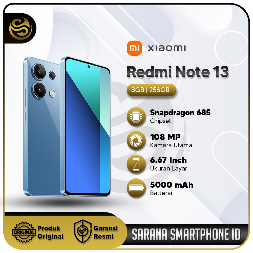 Jual Xiaomi Redmi Note 13 | Layar 120 Hz FHD+ AMOLED Tiga kamera 108 MP ...