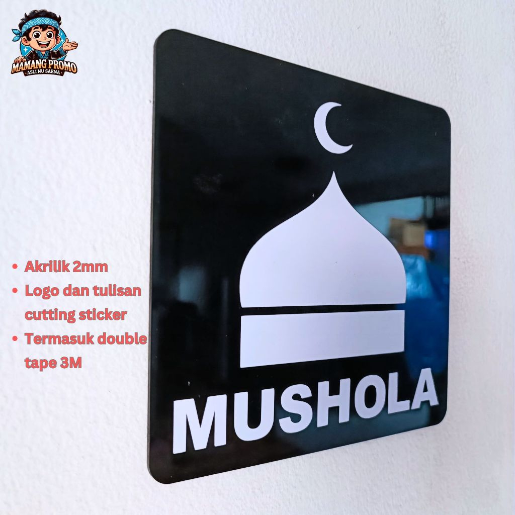 Jual Mushola Signage Acrylic 15x15cm | Tulisan Sign Mushola Papan Nama ...