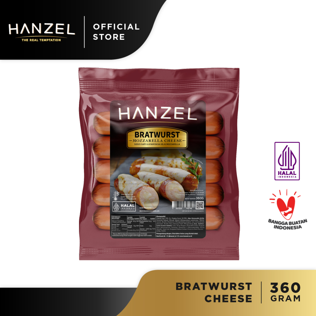 Jual Sosis Hanzel Bratwurst Cheese 360 gram | Shopee Indonesia