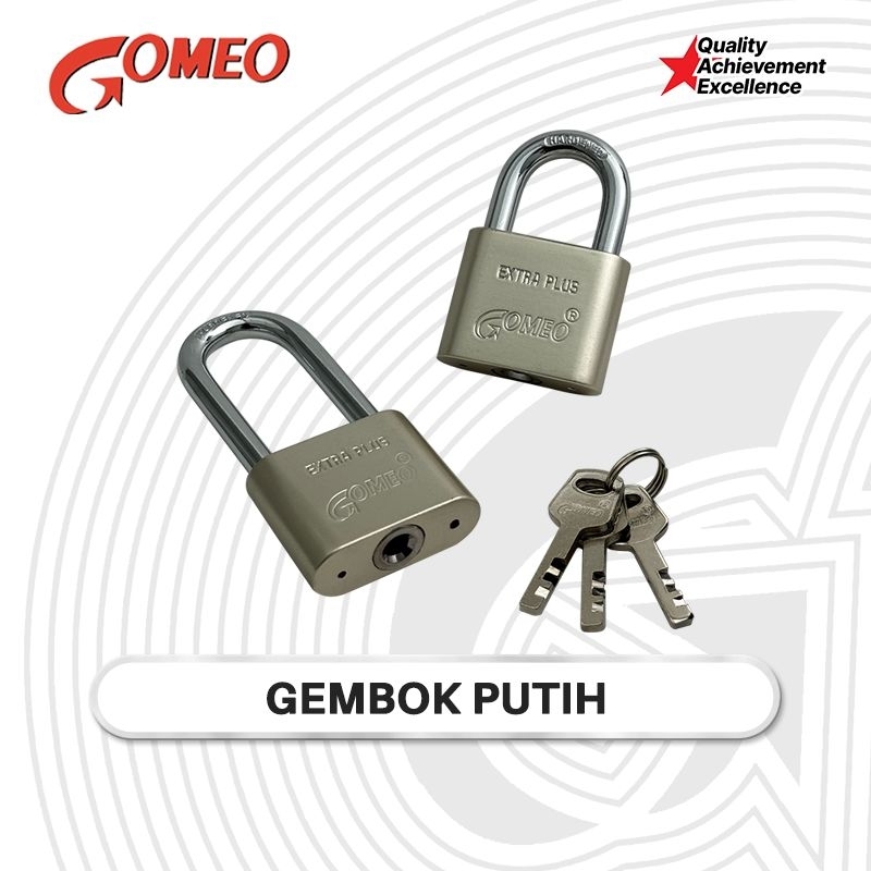 Jual GOMEO Gembok Pagar Pintu Rumah Putih Leher Panjang Pendek 30 40 50 ...