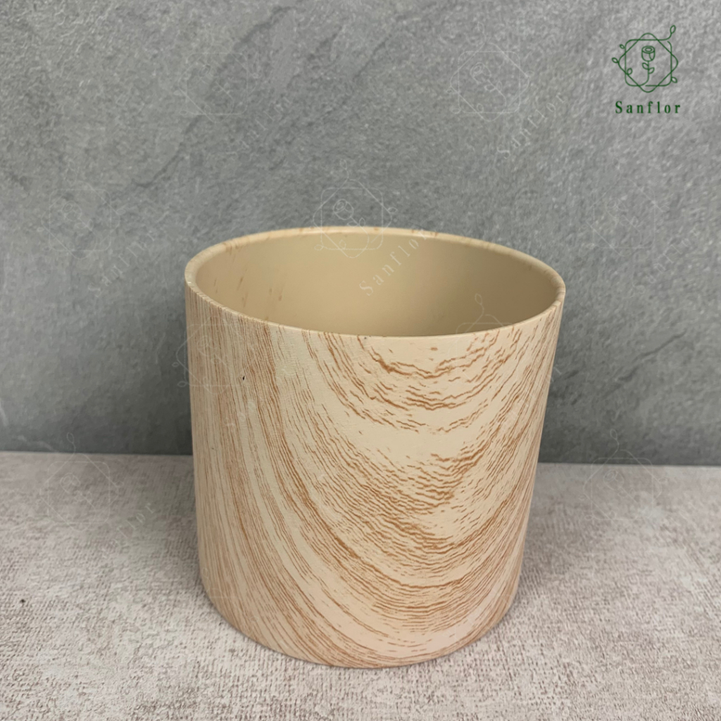 Jual VAS PLASTIK WOODY 9CM/ VASE PLASTIK/ VAS BUNGA TABUNG/ VAS BULAT ...