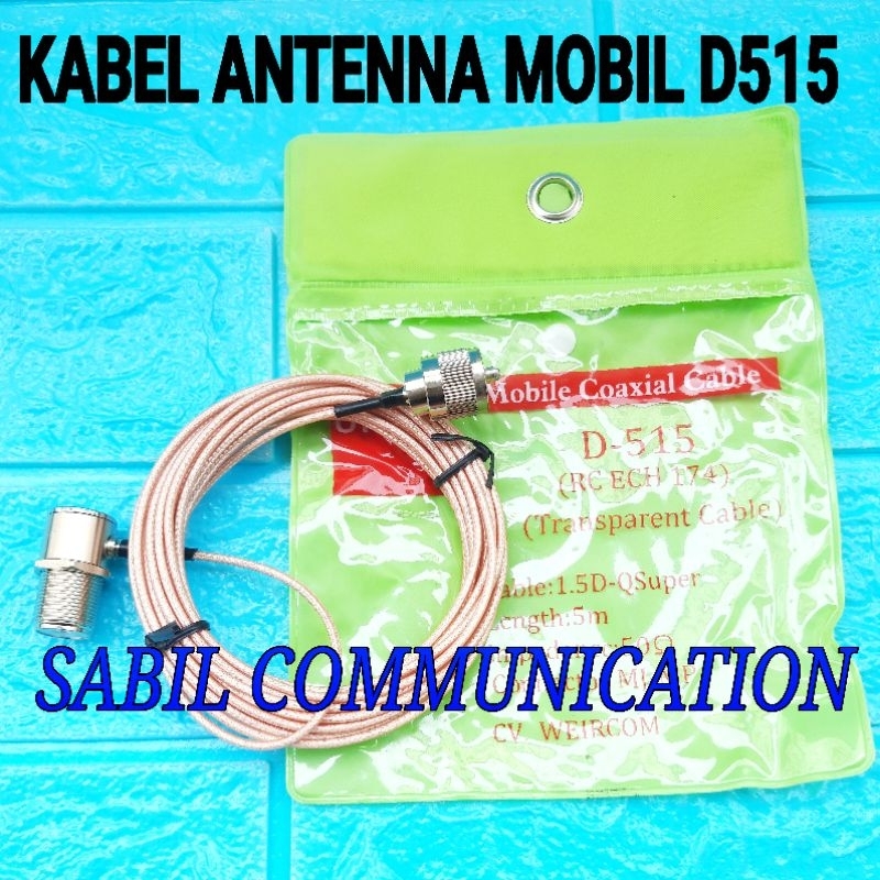 Jual KABEL ANTENA MOBIL D515 / ANTENA RADIO RIG MOBIL VHF UHF KABEL TEFLON ANTENA MOBIL MURAH ...