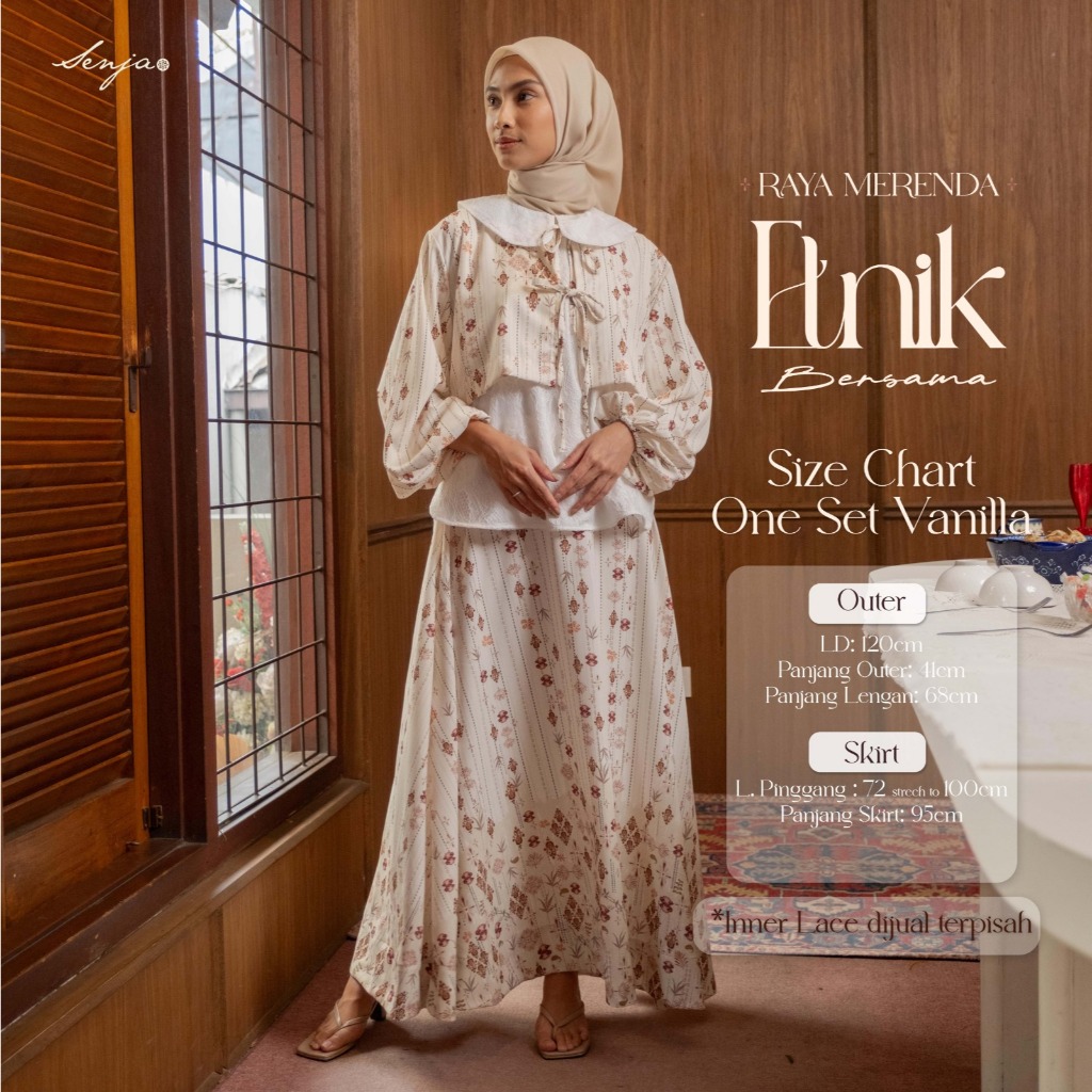 Jual senja.id Raya Oneset Outer & Rok Etnik Series Fashion Muslim bahan ...