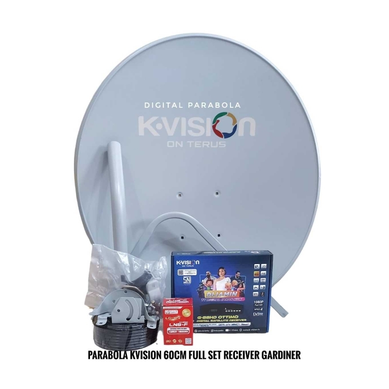 Jual Parabola Mini 60 Cm Kvision Paket Receiver Gardiner G-88Hd Ottimo ...