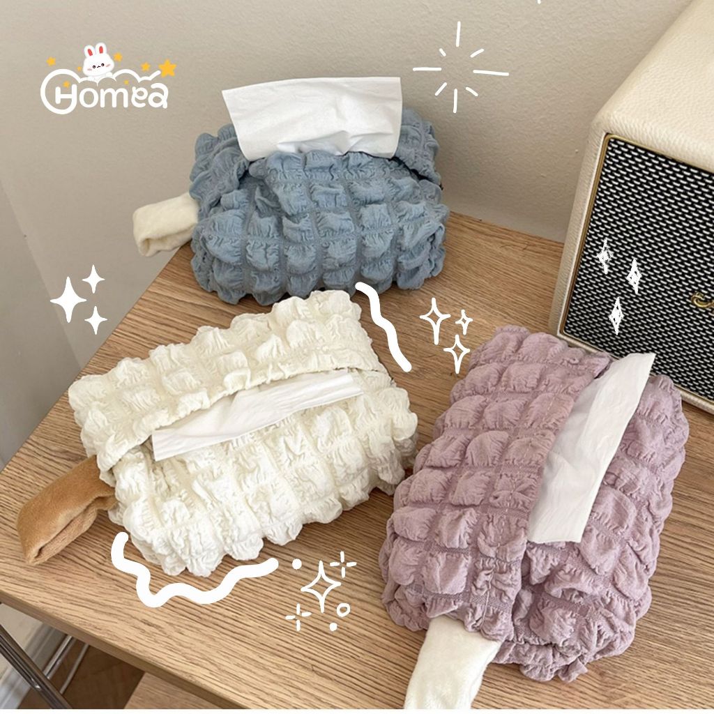 Jual HOMEA Fluffy Tissue Bag Tempat Tissue Estetik Aesthetic | Shopee ...