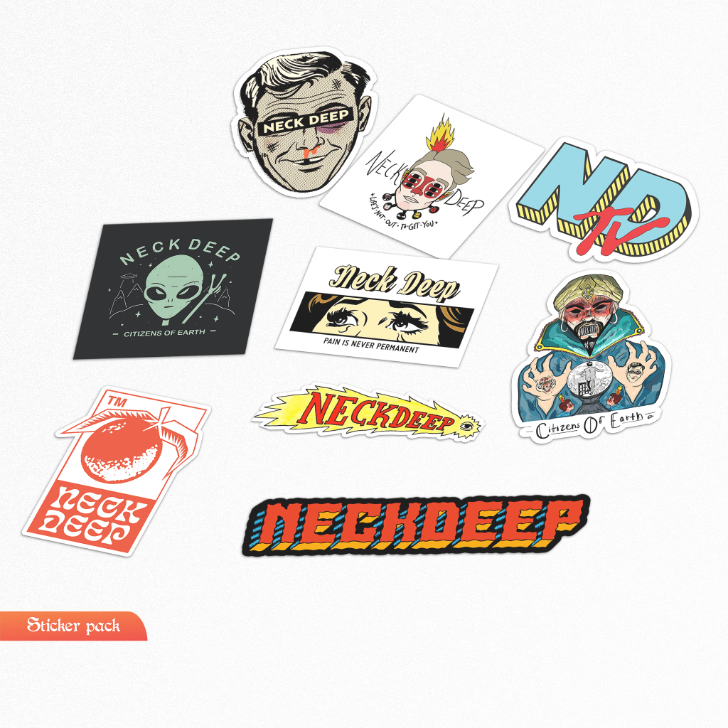 Jual STIKER BAND NECKDEEP / Sticker Pack | Shopee Indonesia