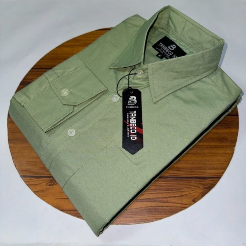 Jual KEMEJA PRIA KANCING PUTIH LENGAN PANJANG SLIMFIT HEM KEMEJA KANTOR ...