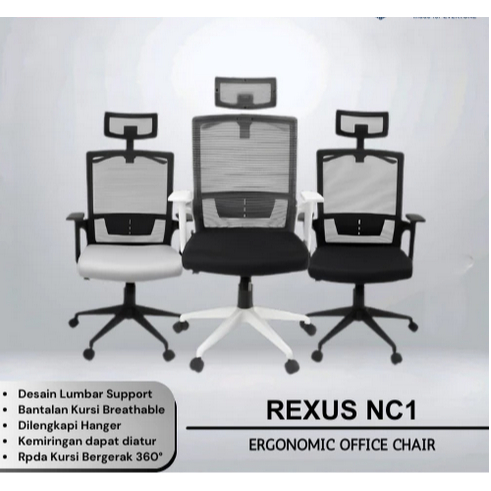 Jual Rexus Ergonomic Office Chair NC1 - Rexus NC-1 Kursi Kantor ...