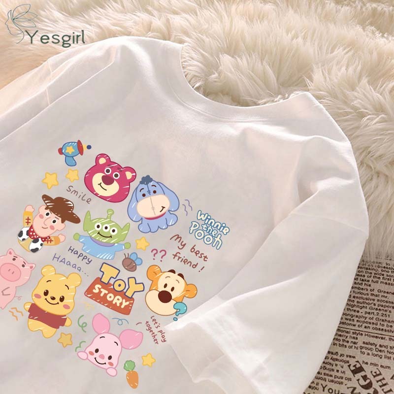 Jual [COD] Yesgirl Kaos bergambar kartun Winnie the Pooh gaya Harajuku ...