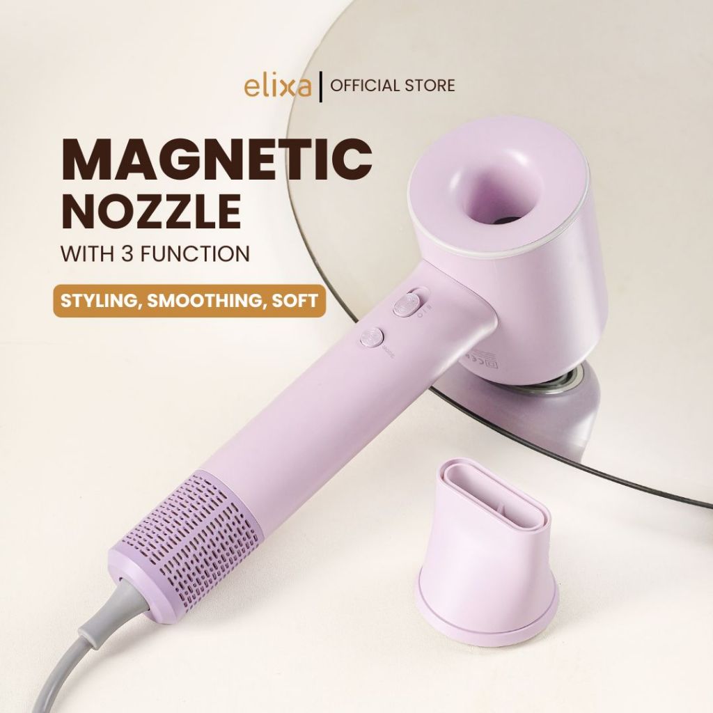 Jual ELIXA High Speed Hair Dryer Ion Negatif Luxe Series Purple Hairdryer Pengering Rambut ...