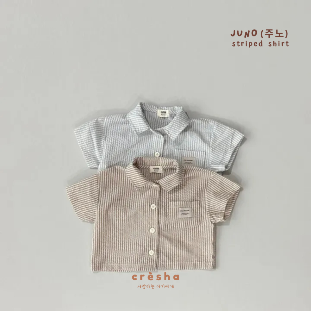 Jual Kemeja Bayi dan Anak Laki-Laki Motif Garis Korean Look (6 Bulan–3 ...