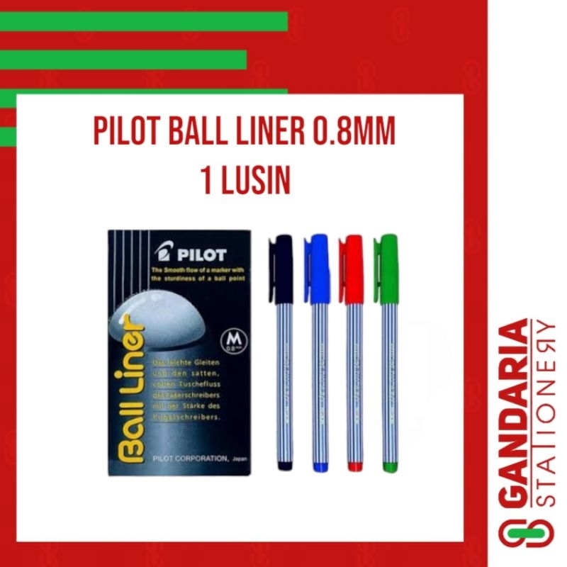 Jual Pulpen Pilot Balliner Medium 0,8 Biru,hitam | Shopee Indonesia