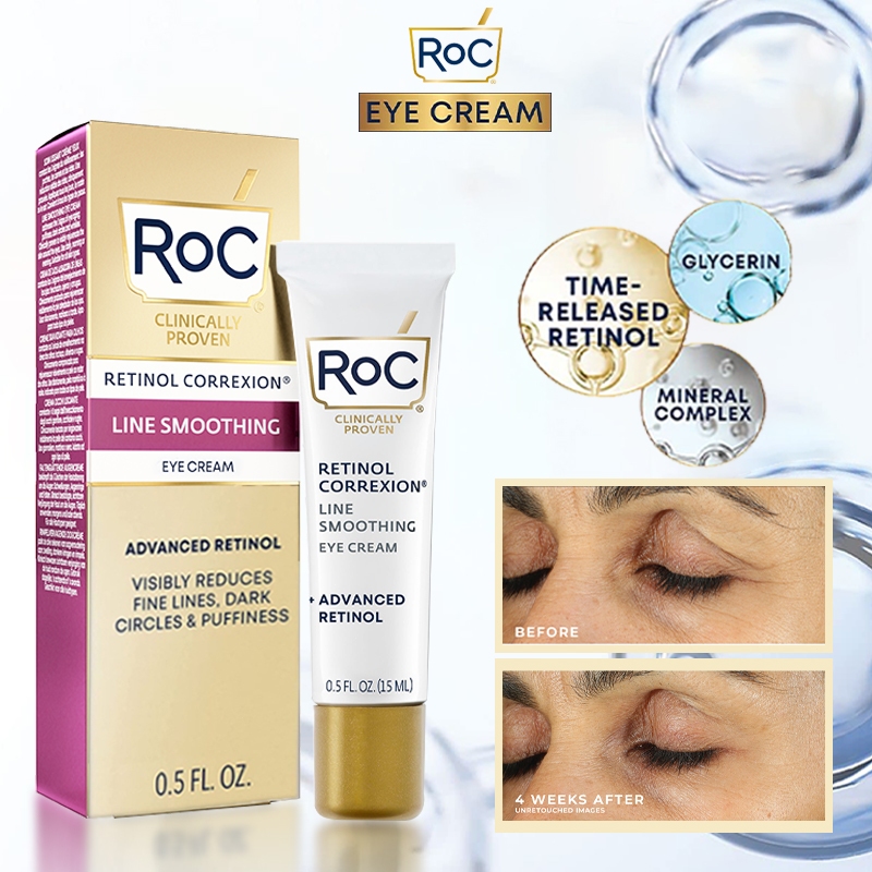 Jual RoC Retinol Correxion Line Smoothing Eye Cream 15 ml / Roc Eye ...