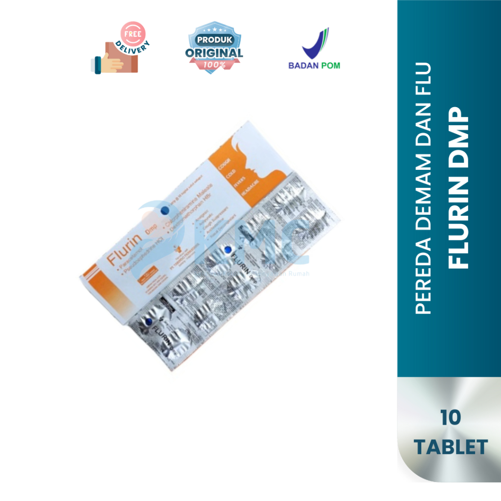 Jual Flurin DMP 10 Tablet Pereda Demam Dan Flu | Shopee Indonesia