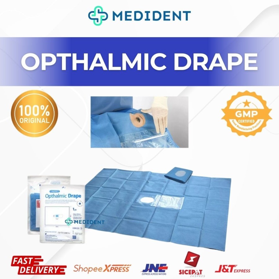 Jual Opthalmic Drape / Drape mata / Kain Operasi / Duk bolong / Duk ...