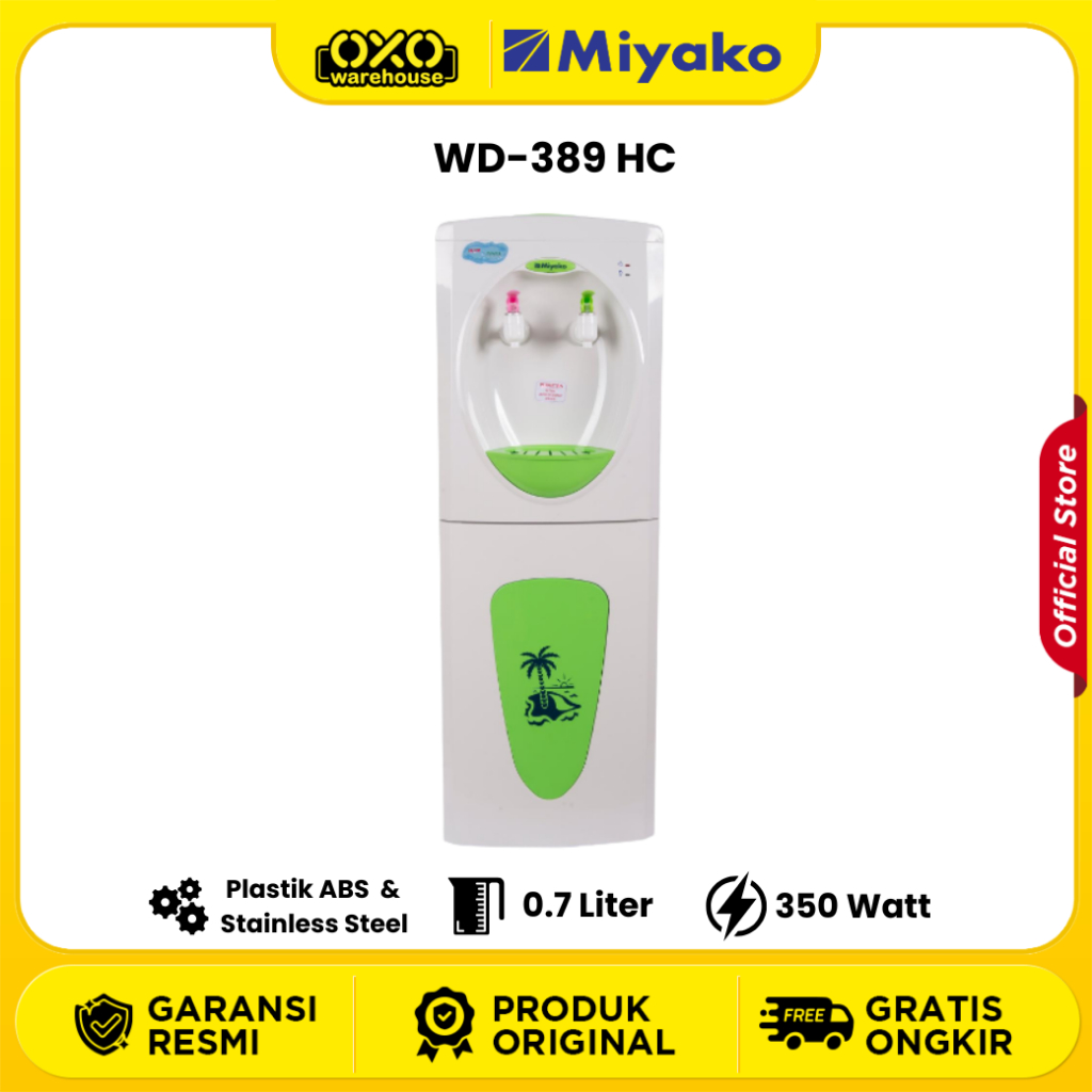 Jual Miyako Dispenser WD-389 HC Pemanas Air Ukuran Tinggi Otomatis ...