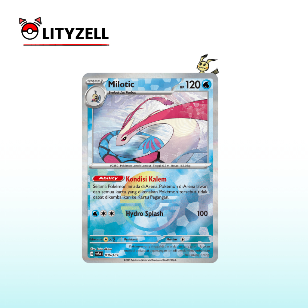 Jual 036/187 Pokeball Pokemon TCG Indonesia Milotic SV8a | Shopee Indonesia
