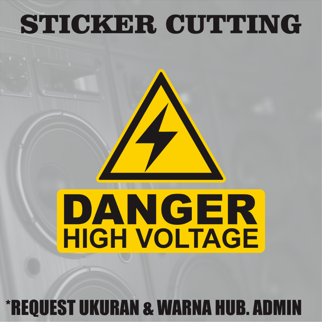 Jual Stiker Cutting Danger High Voltage / Sticker Cutting Hardcase ...