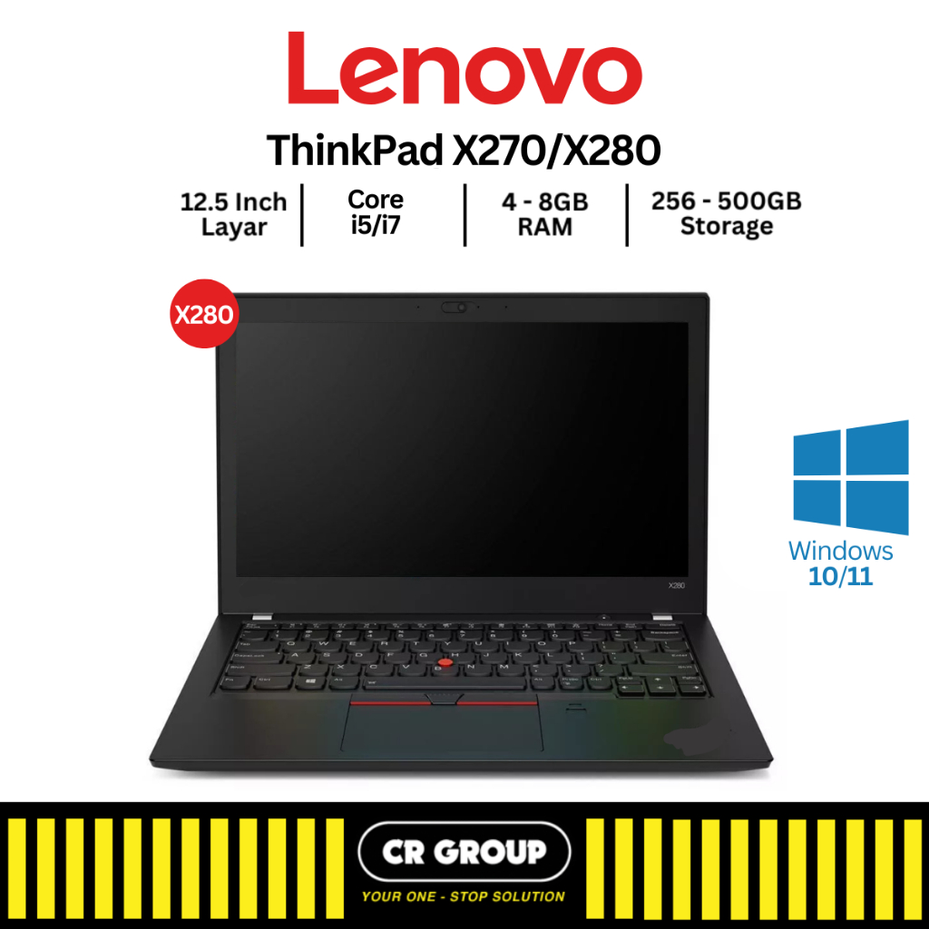 Jual Laptop Lenovo ThinkPad X270/X280 Intel Core i5 Gen 8 RAM 8GB /16GB Storage 256GB/512GB 12,5 ...