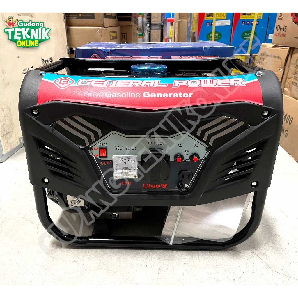 Jual Genset Listrik 1200W GENERAL POWER ET2500C AVR / Gasoline Generator Genset Jenset 1200 Watt ...