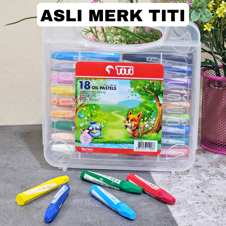 Jual GG Oil Pastel TITI 18 Warna / Crayon / Krayon Warna/Crayon Minyak ...