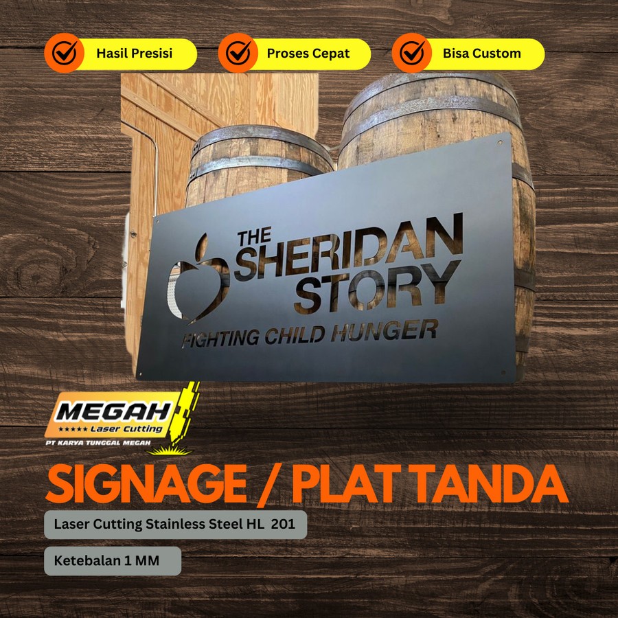 Jual Custom Signage Papan Nama Stainless Steel | Shopee Indonesia