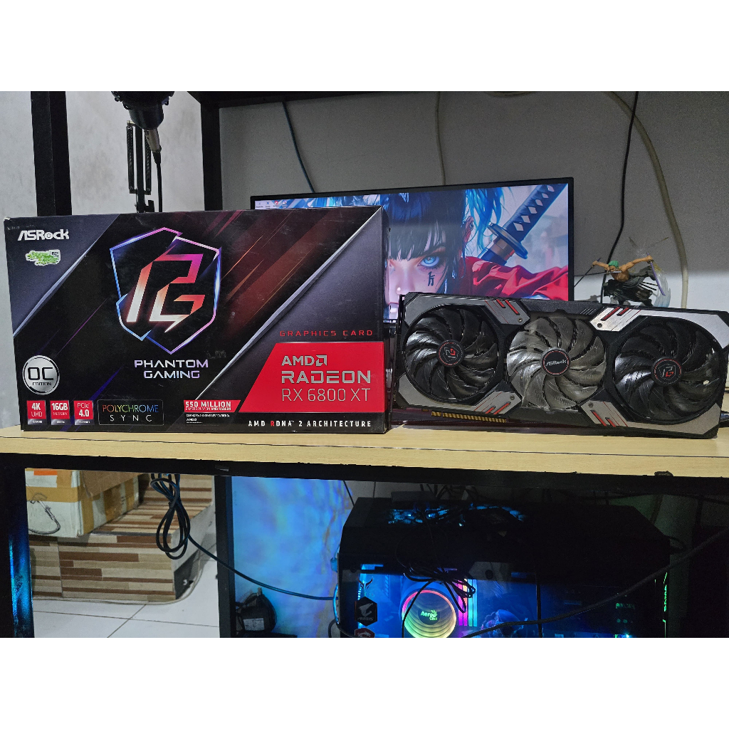 Jual VGA CARD RX 6800 XT 16GB DDR6 ASROCK PHANTOM GAMING / POWERCOLOR ...
