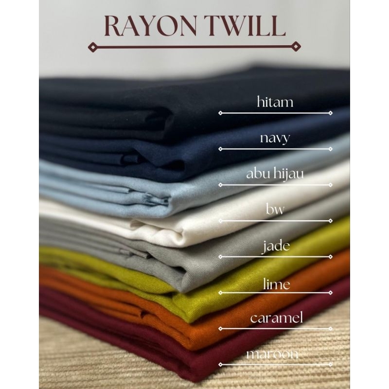 Jual KAIN KATUN RAYON TWILL POLOS PREMIUM TERMURAH DI SHOPEE (LEBAR ...