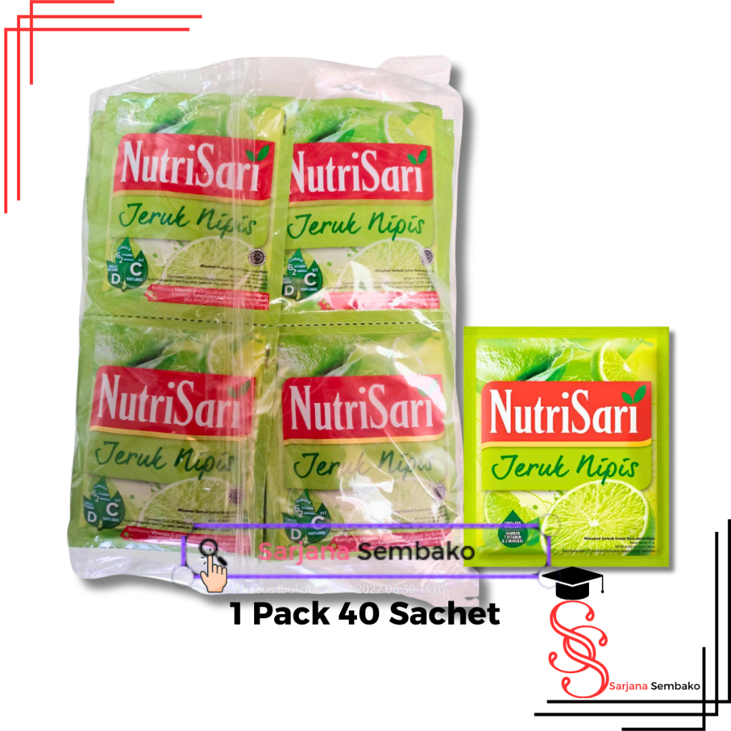 Jual Nutrisari Jeruk Nipis - 1 Pack 40 Sachet | Shopee Indonesia