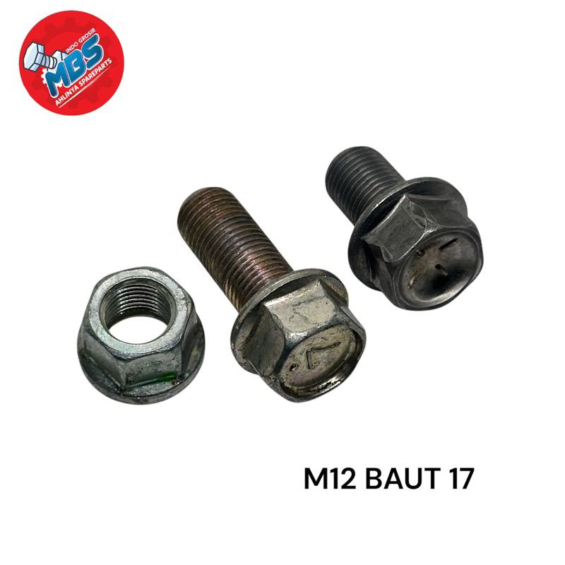 Jual BOLT FLANGE M12 KUNCI 17 M12 x 2 M12 x 30 BAUT 17 TOPI ORI BAUT ...