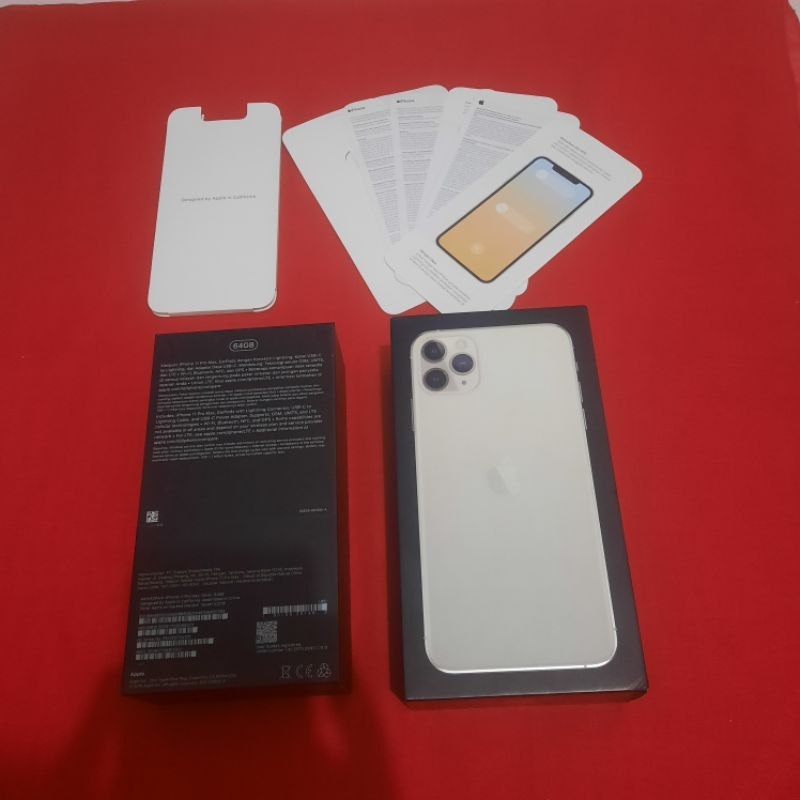 Jual dus box iphone 11 pro max silver original copotan ibox lengkap ...