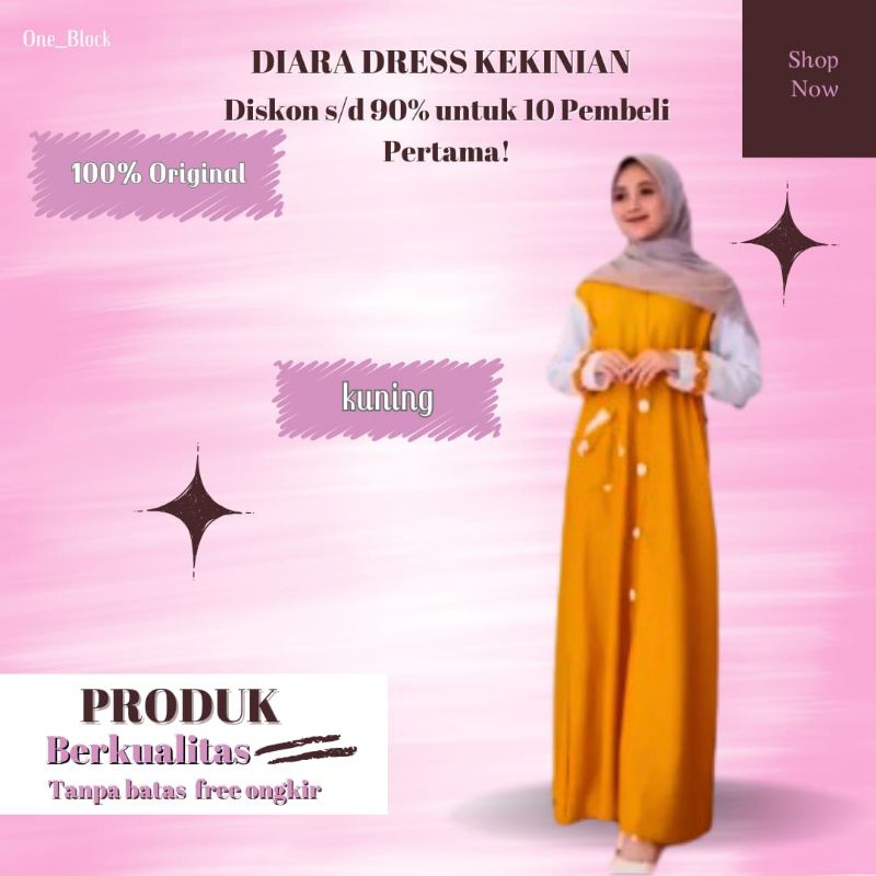 Jual BAJU MUSLIMAH MODEL TERBARU DIARA DRESS 2025 | Shopee Indonesia