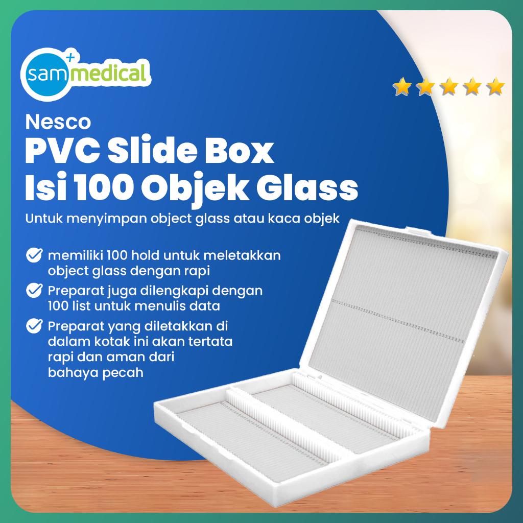 Jual Nesco PVC Slide Box / Kotak Preparat / Kotak Mikroslaid ...
