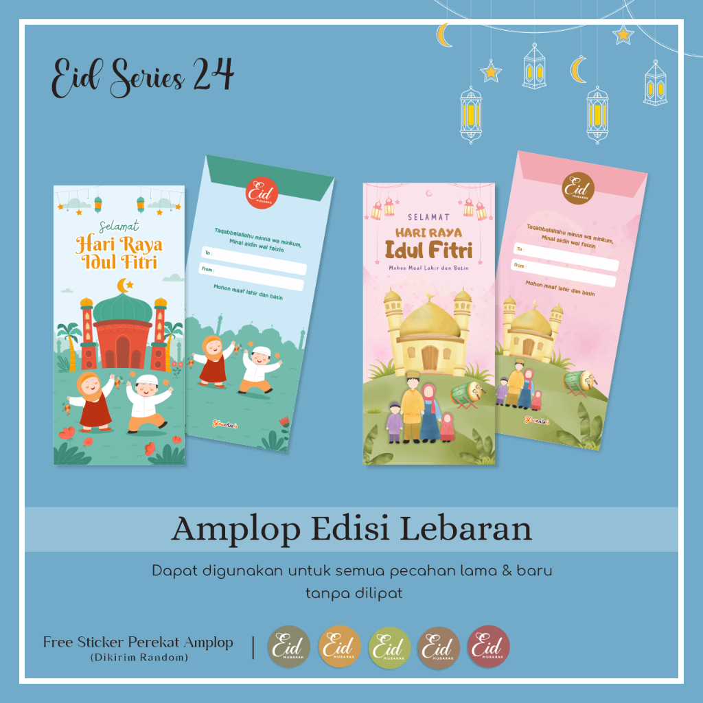 Jual YouChie's Seri 24 Amplop Lebaran Hari Raya Idul Fitri FREE STICKER ...