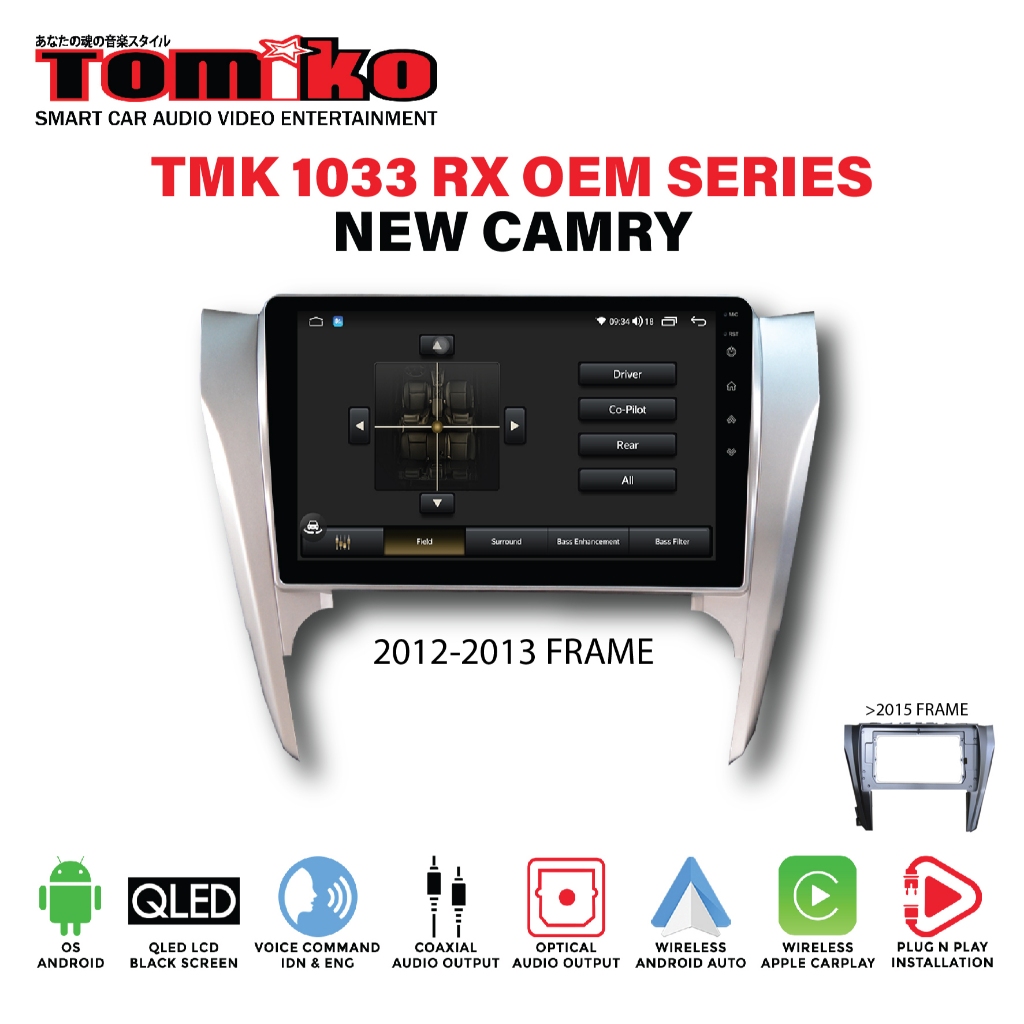 Jual Tomiko Head Unit Android TMK 1033 RX OEM Series for New Camry | Shopee Indonesia